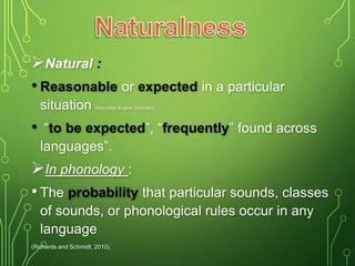 Presentation natural-classes-and-naturalness-2-3 | PPTX