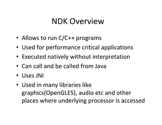 NDK Programming in Android | PDF | Operating Systems | Computer Software and Applications