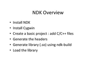 NDK Programming in Android | PPT