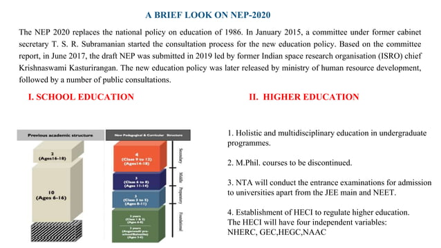 NEP 2020 related to Teacher Education | PPTX