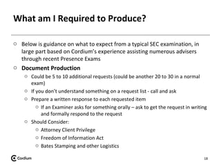 The 'Never before examined initiative': Navigating the SEC Examination ...