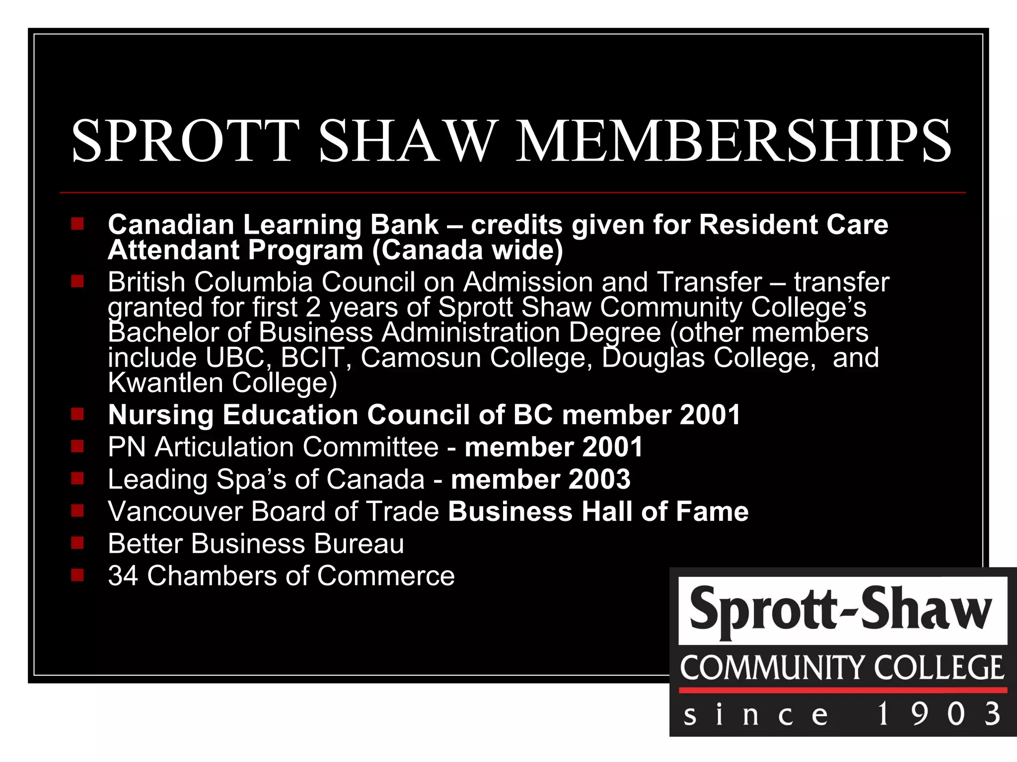 Sprott-Shaw Community College (Canada) | PPT