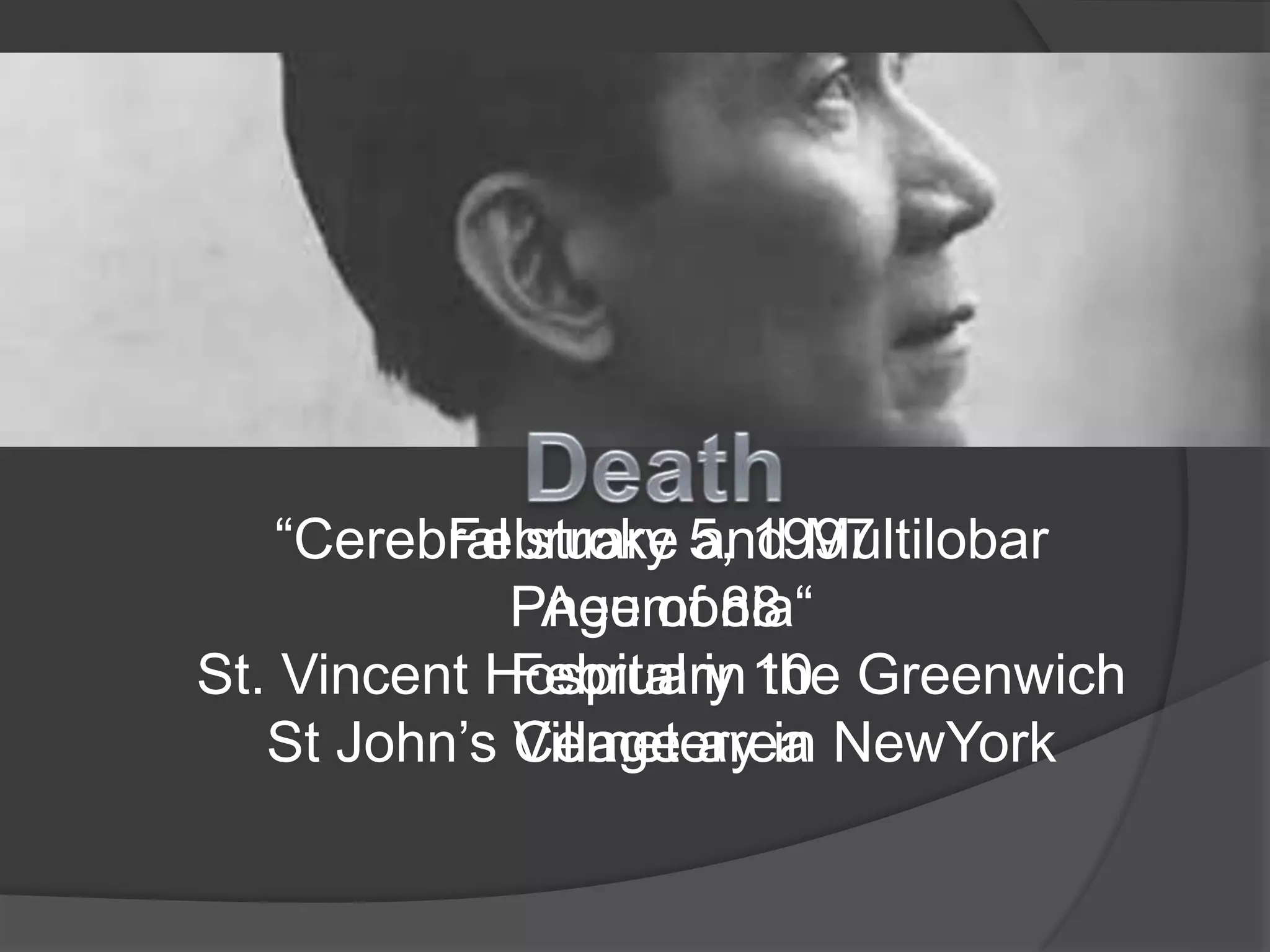 Jose Garcia Villa ( The Bashful one, First, A poem must be magical and ...