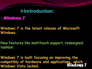 windows 7 | PPTX
