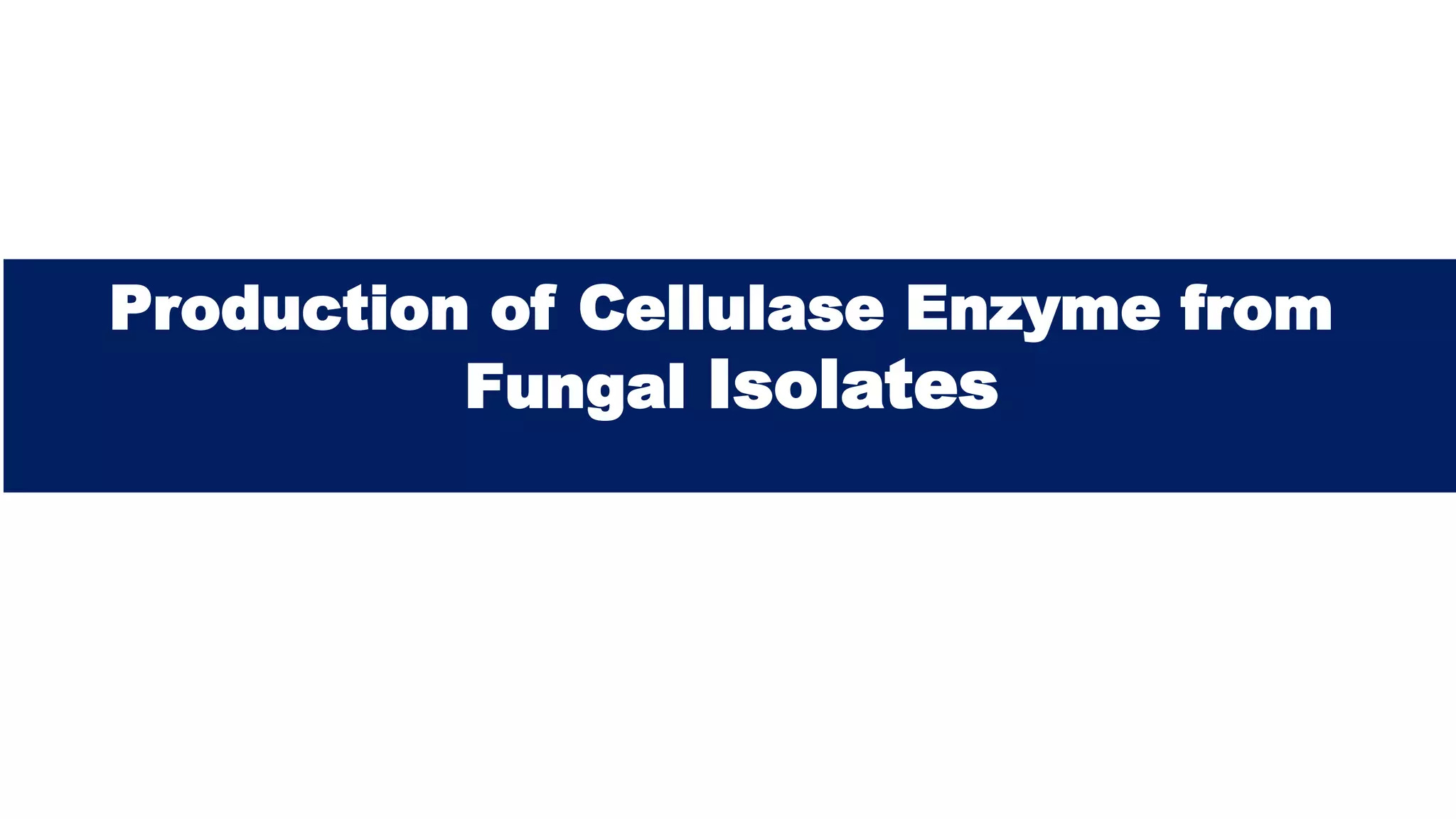 Production of cellulase and it's application | PPTX | Chemistry | Science