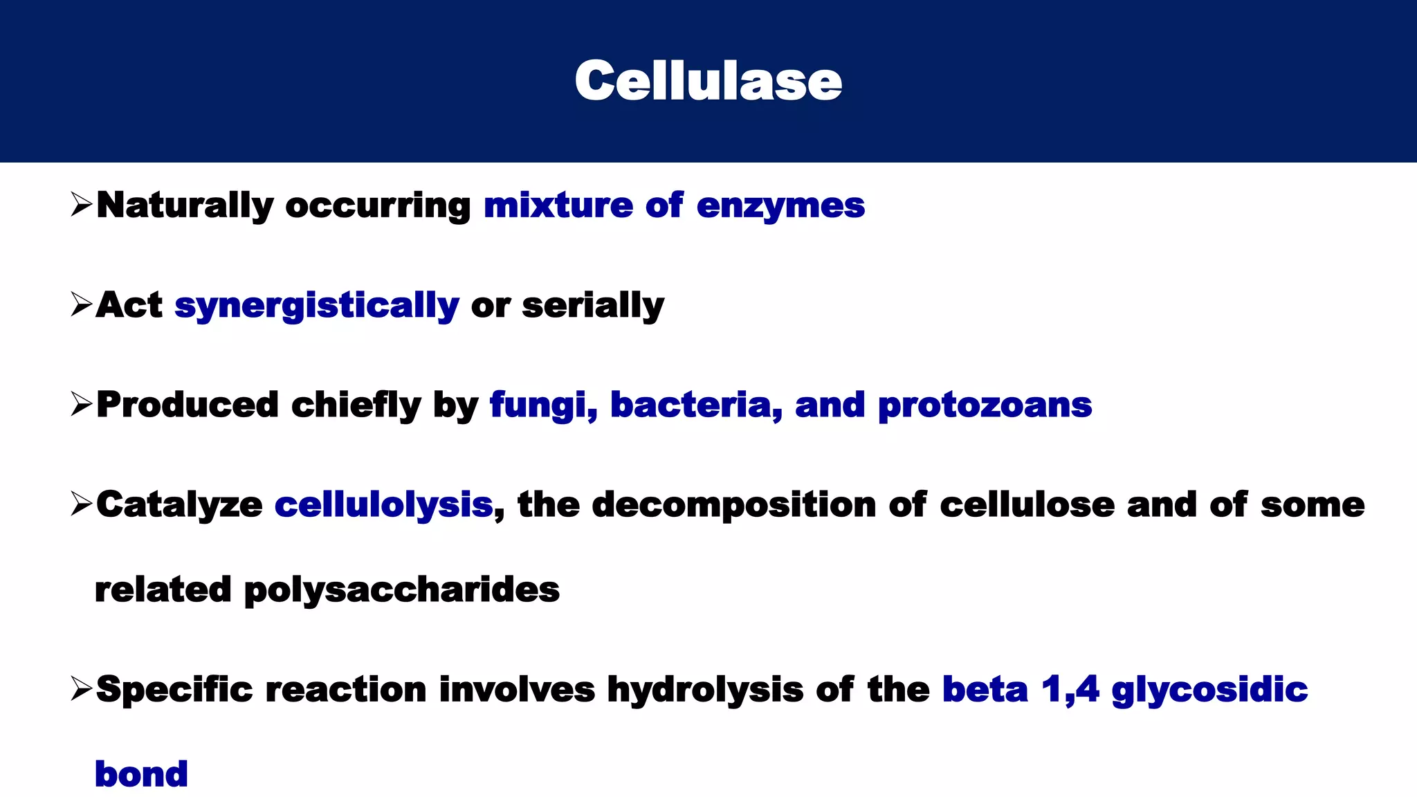Production of cellulase and it's application | PPTX