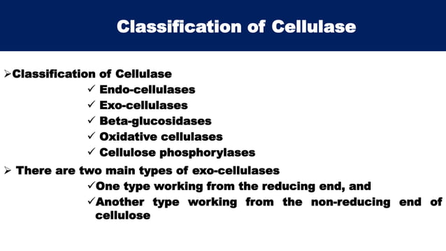 Production of cellulase and it's application | PPTX | Chemistry | Science