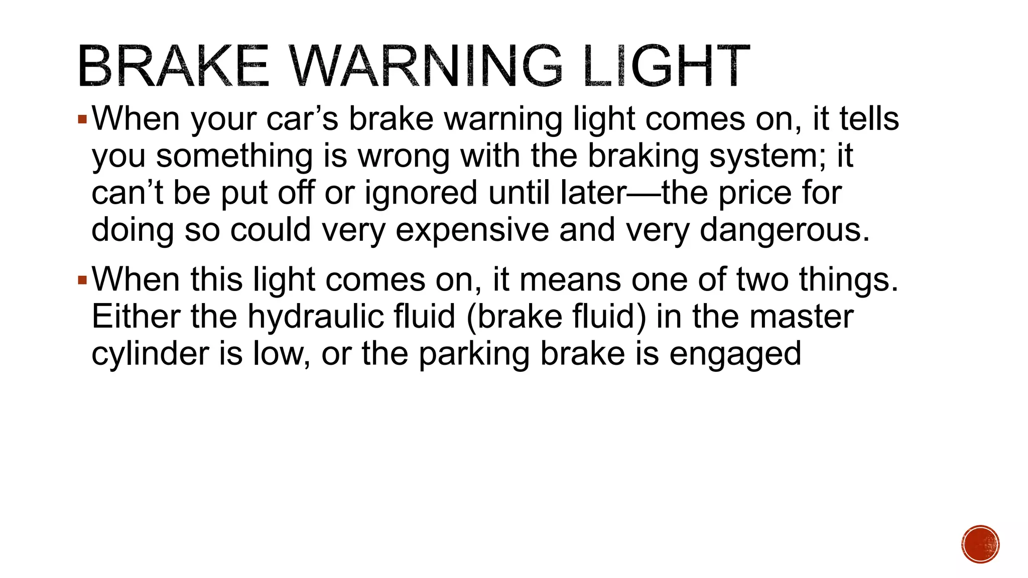 presentation-of-brake-system.pptx | Auto Parts | Automotive