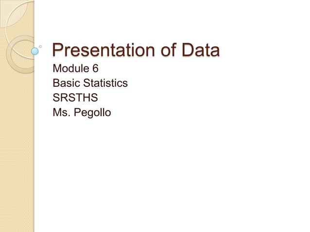 presentation of data | PPTX