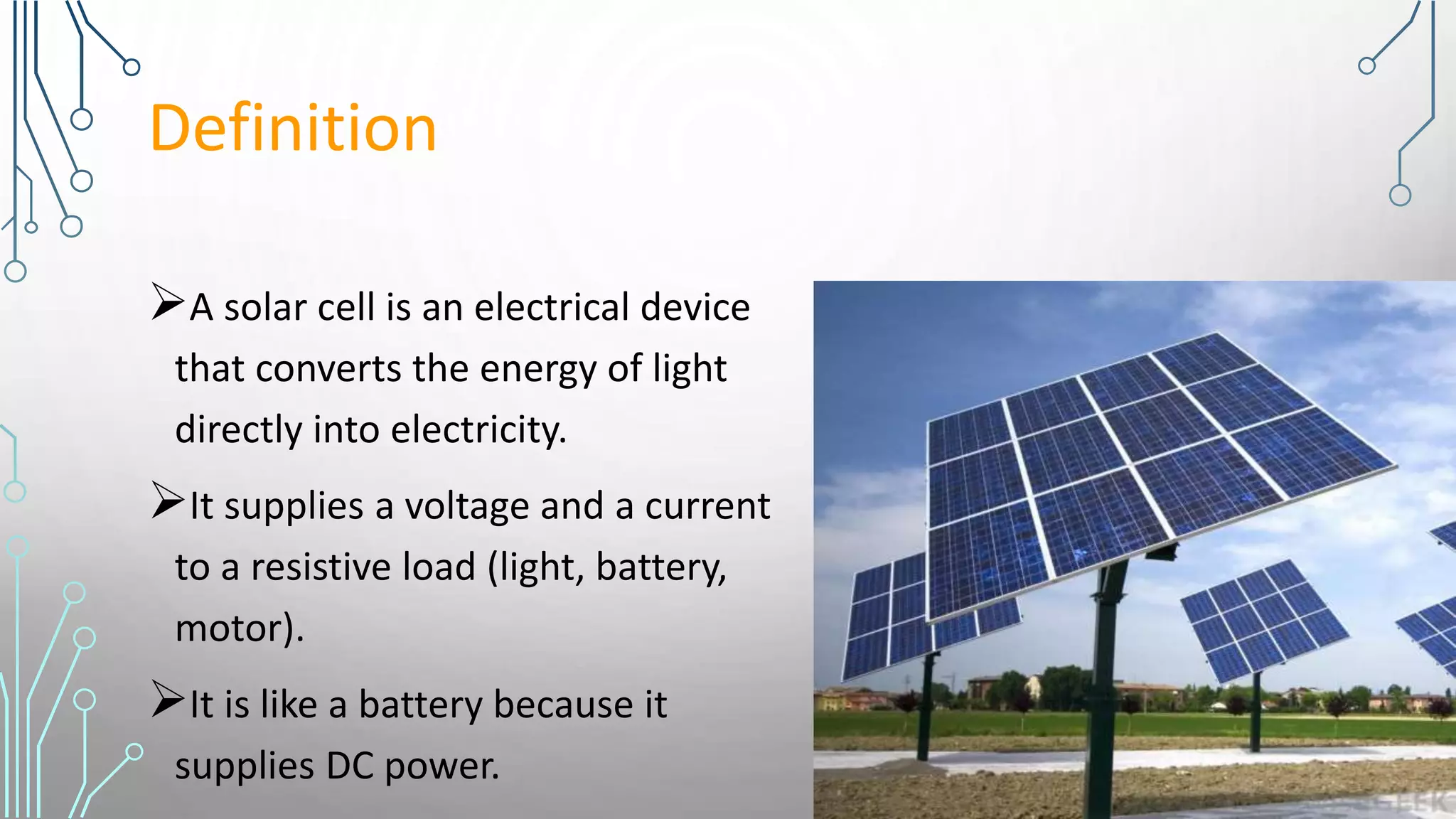 Presentation on Solar Cells | PPTX