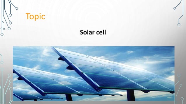Presentation on Solar Cells | PPTX