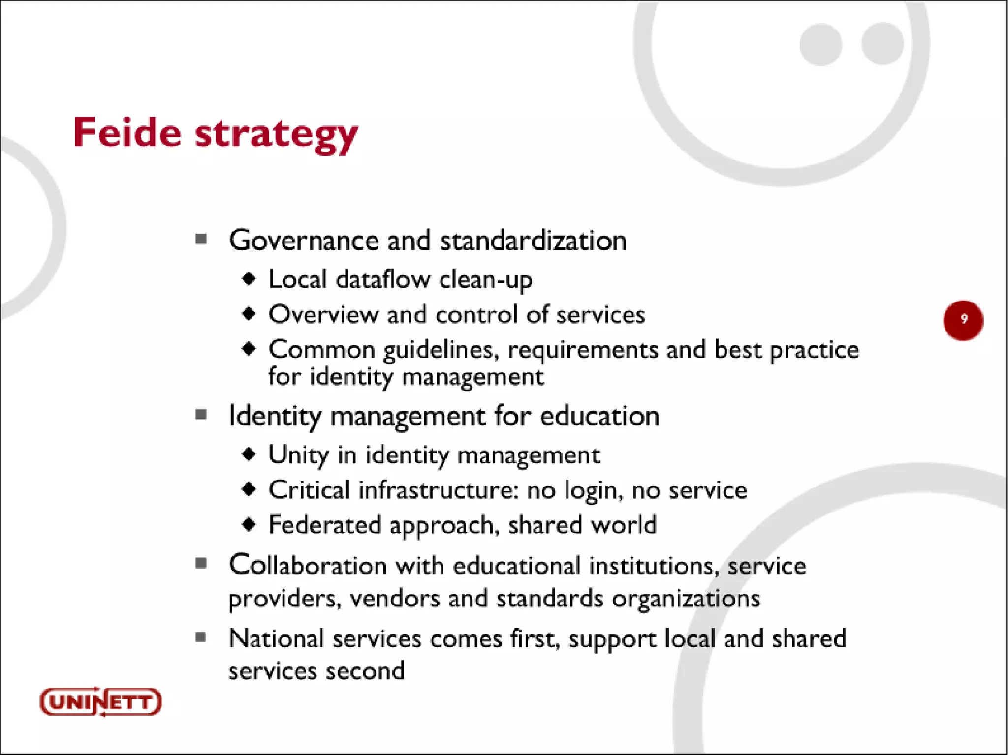 Presentation of FEIDE eFrameworkmeeting | PDF