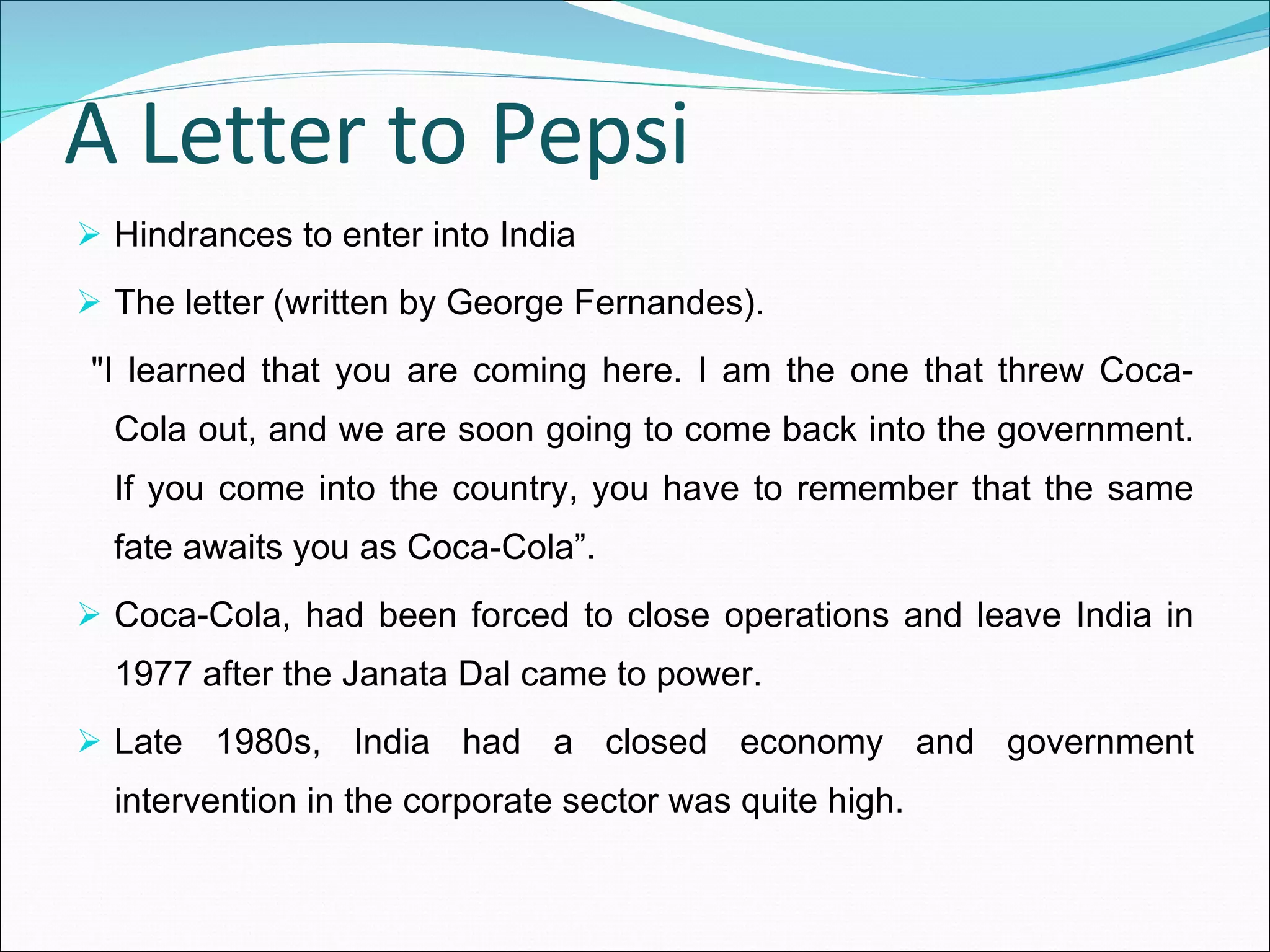 Presentation Of Pepsi Case1 | PPT