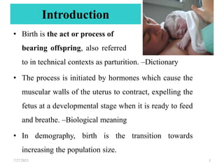 Birth in Demography | PPT