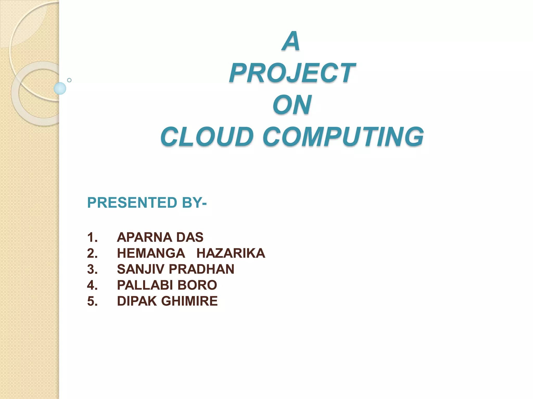 Introduction On Cloud Computing Pptx Cloud Computing Internet