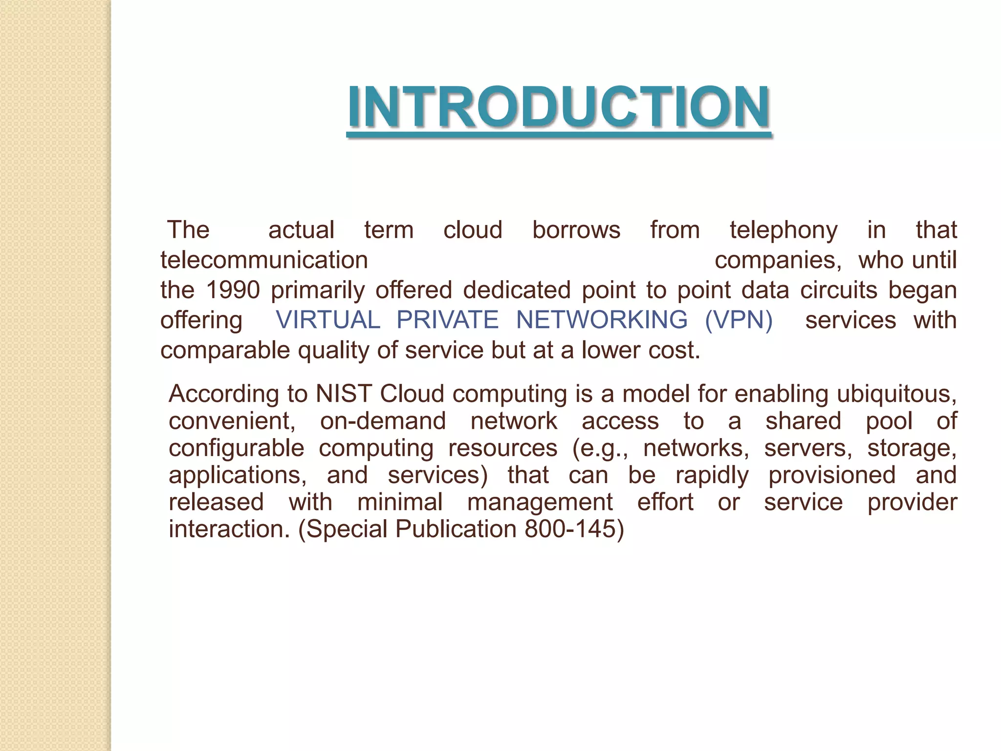 Introduction On Cloud Computing Pptx Cloud Computing Internet