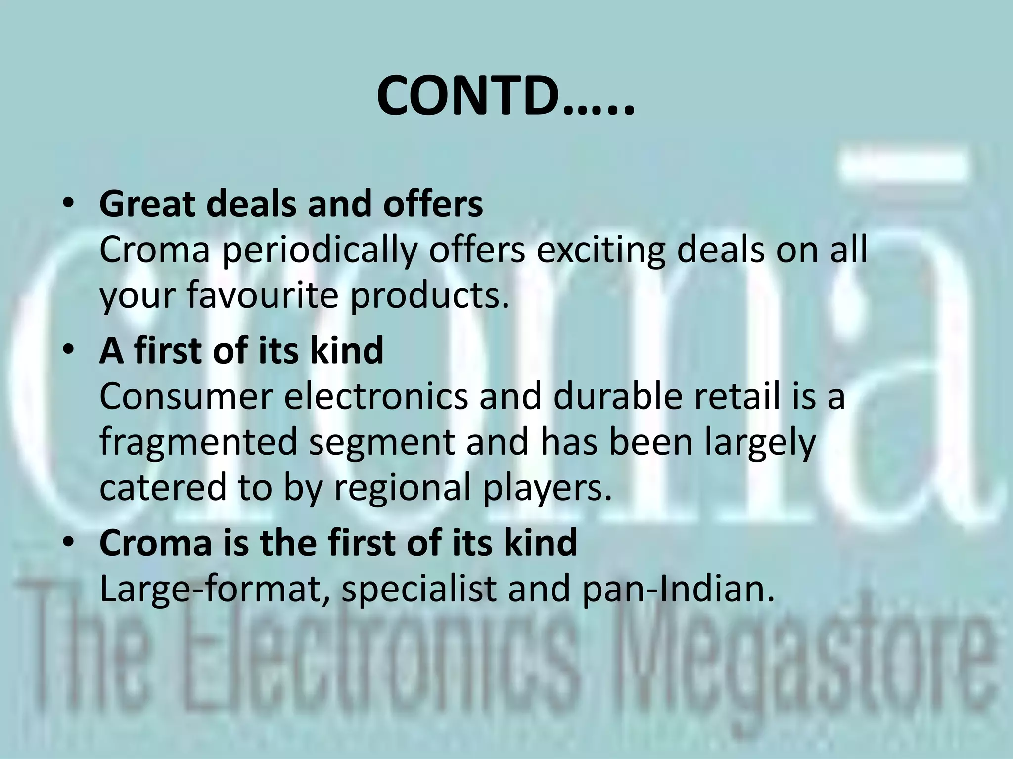 Presentation on Croma | PPTX