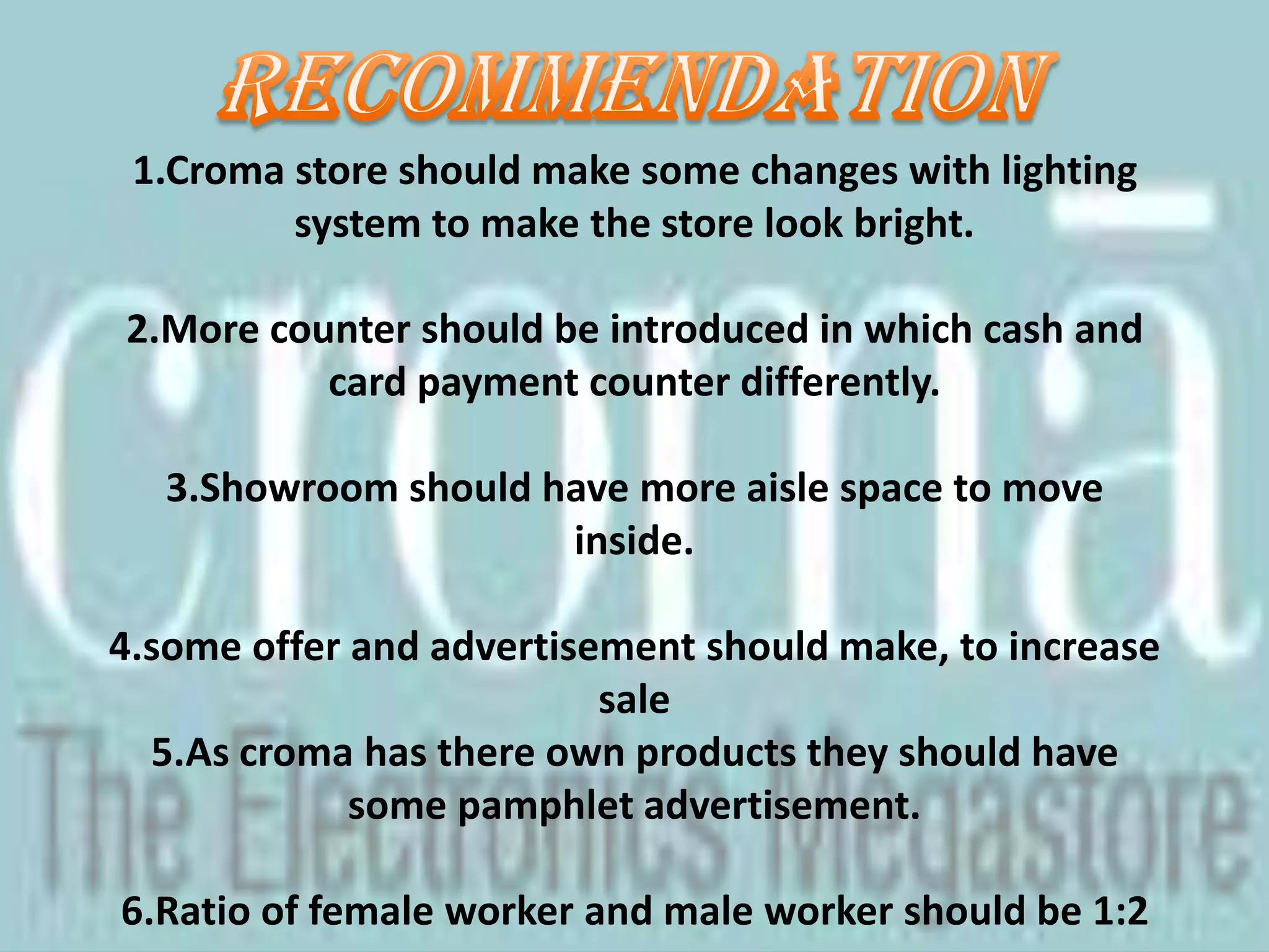 Presentation on Croma | PPTX