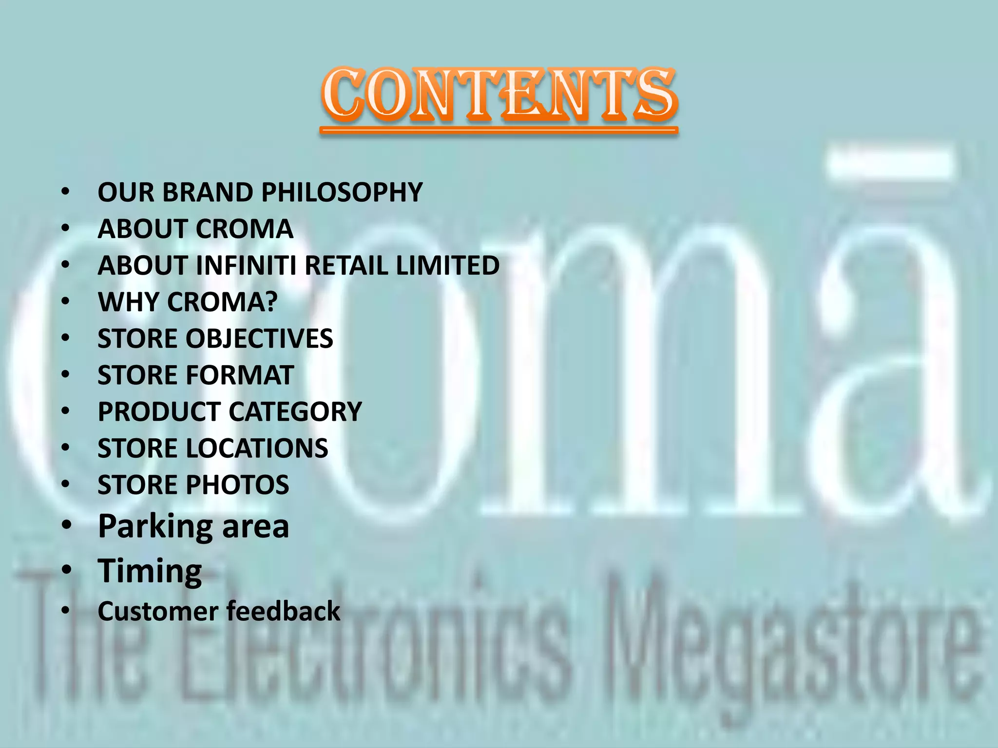 Presentation on Croma | PPTX