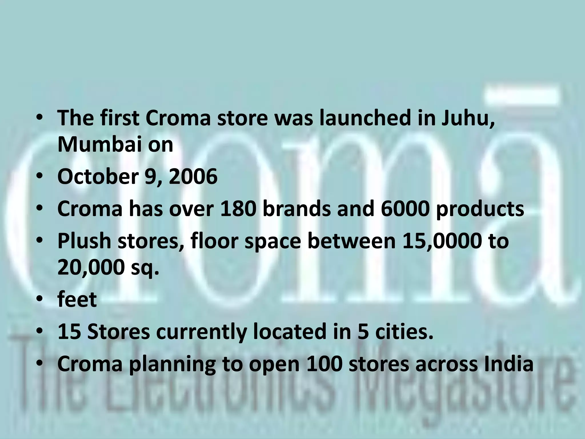 Presentation on Croma | PPTX