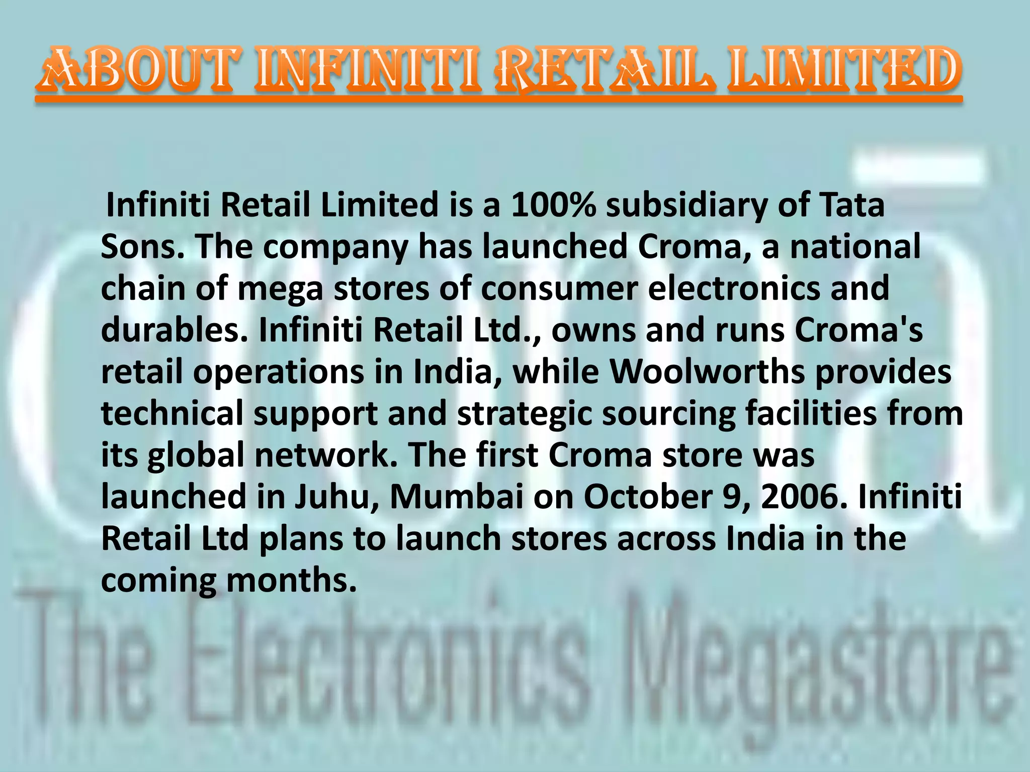 Presentation on Croma | PPTX