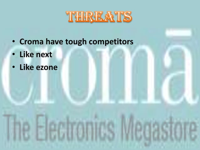 Presentation on Croma | PPTX