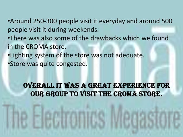 Presentation on Croma | PPTX