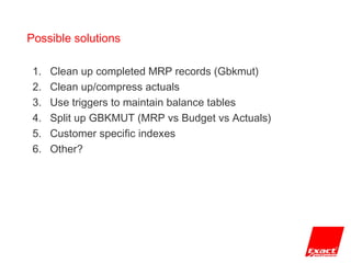 Presentation On Clean Up MRP records in Exact Globe | PPT