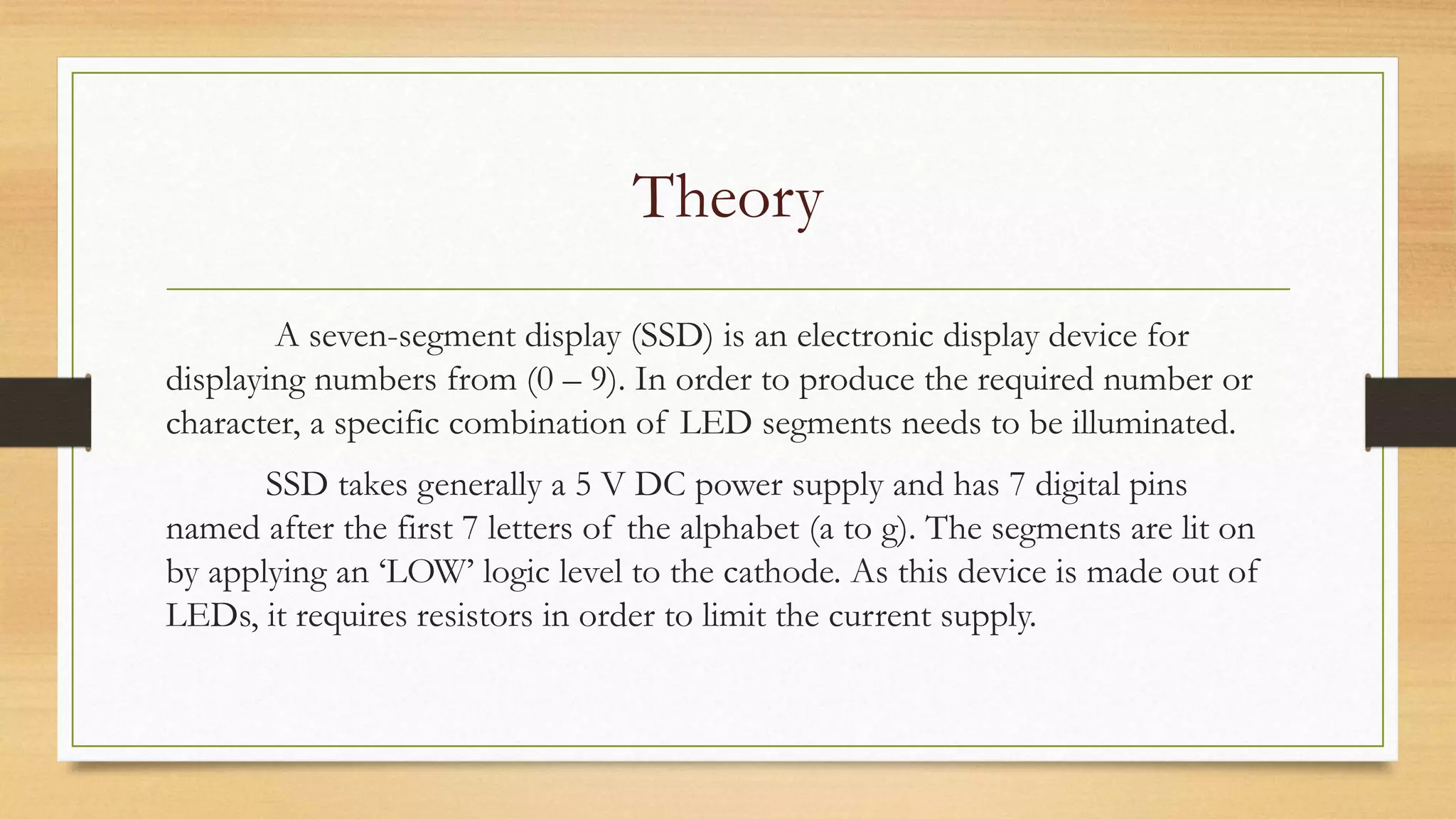 Seven segment display | PPTX