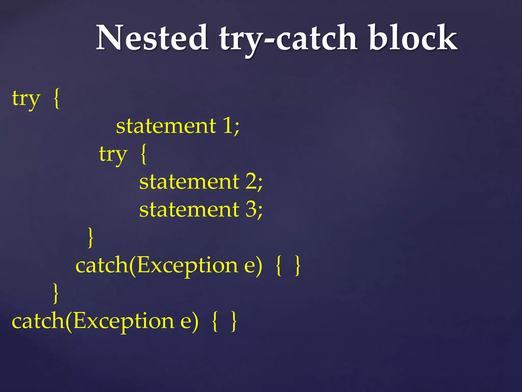 Presentation on-exception-handling | PPTX