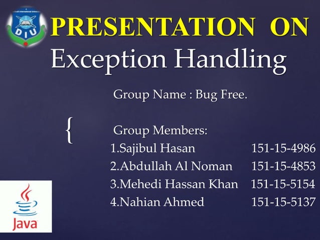 Presentation on-exception-handling | PPTX