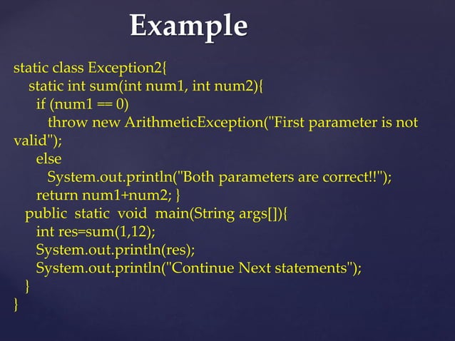Presentation on-exception-handling | PPTX