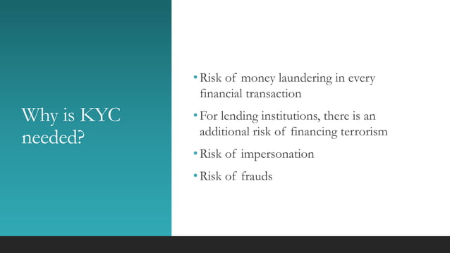 Presentation-on-KYC-basics.pdf | Consumer Banking | Personal Finance