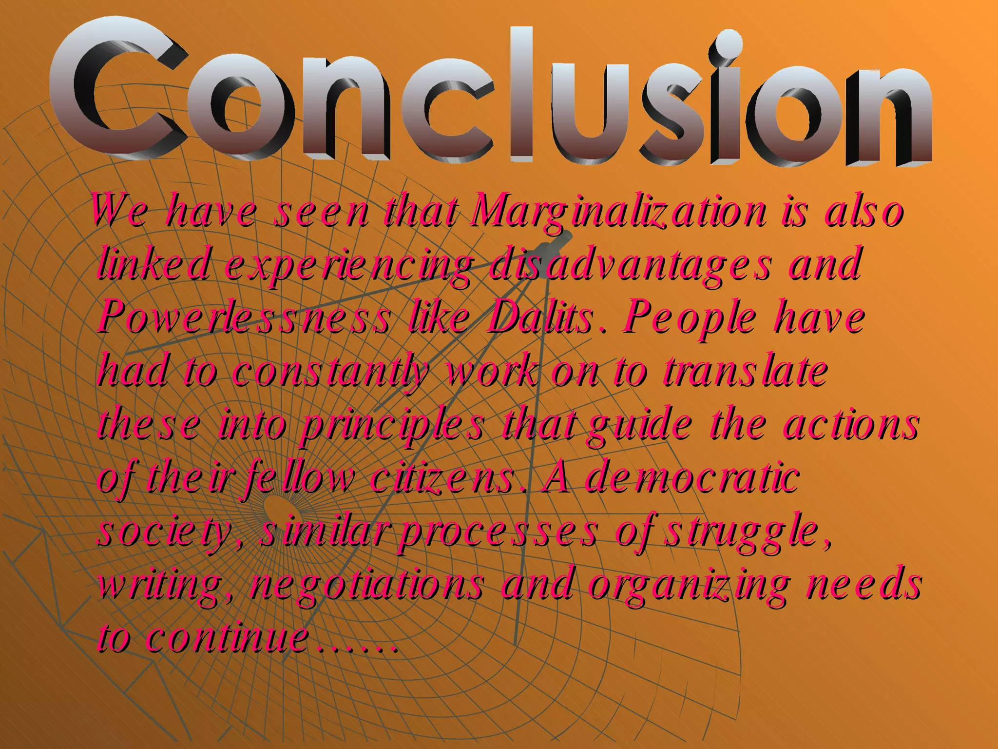 Presentation On Marginalisation. | PPT