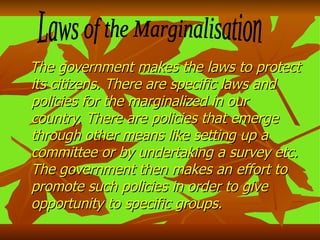 Presentation On Marginalisation. | PPT