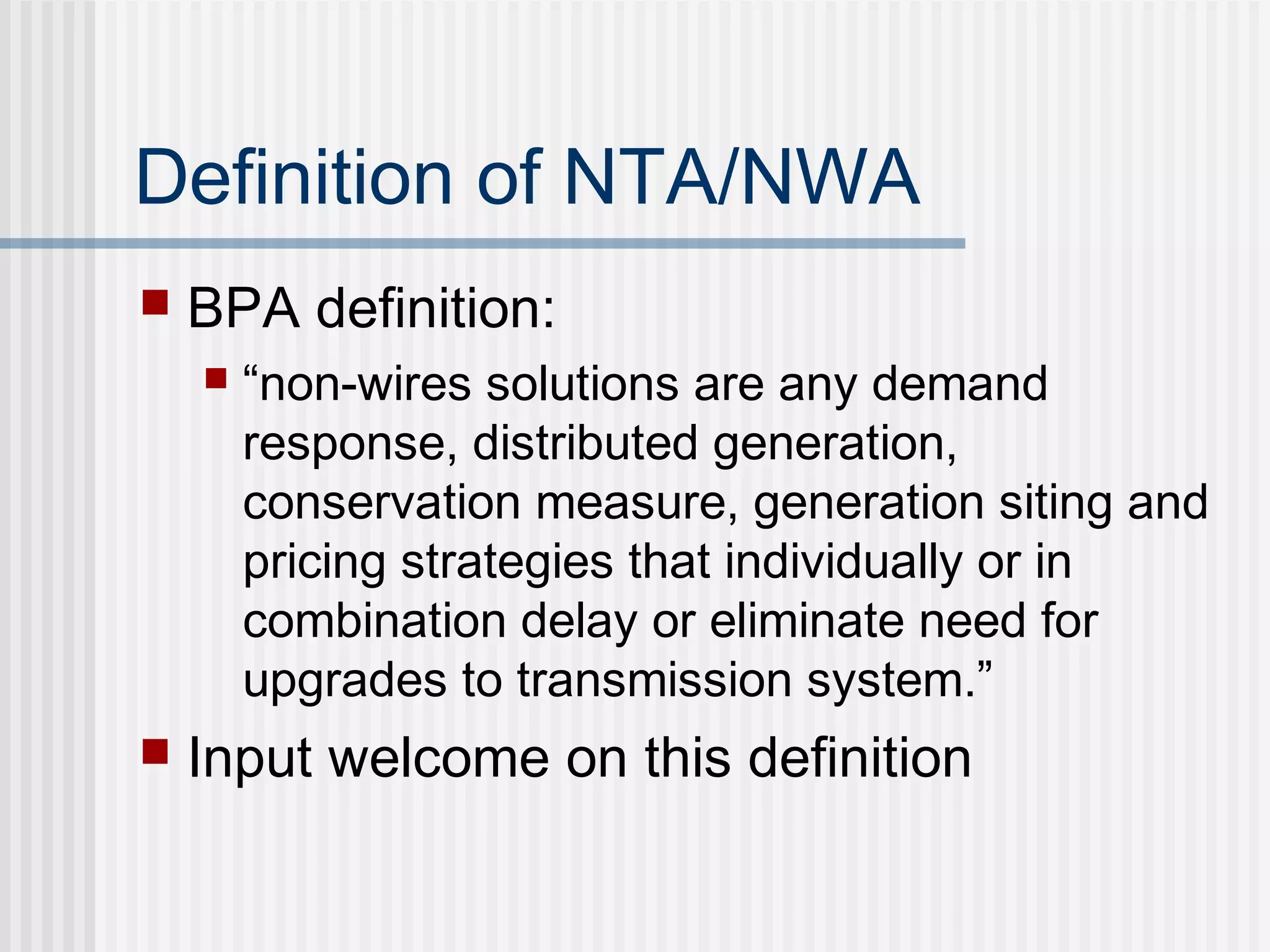 Non-Wires Alternatives to Building Transmission | PPT