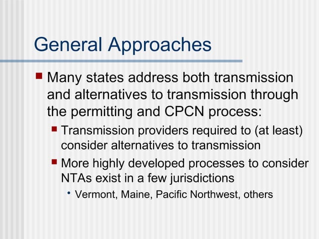 Non-Wires Alternatives to Building Transmission | PPT | Power and ...