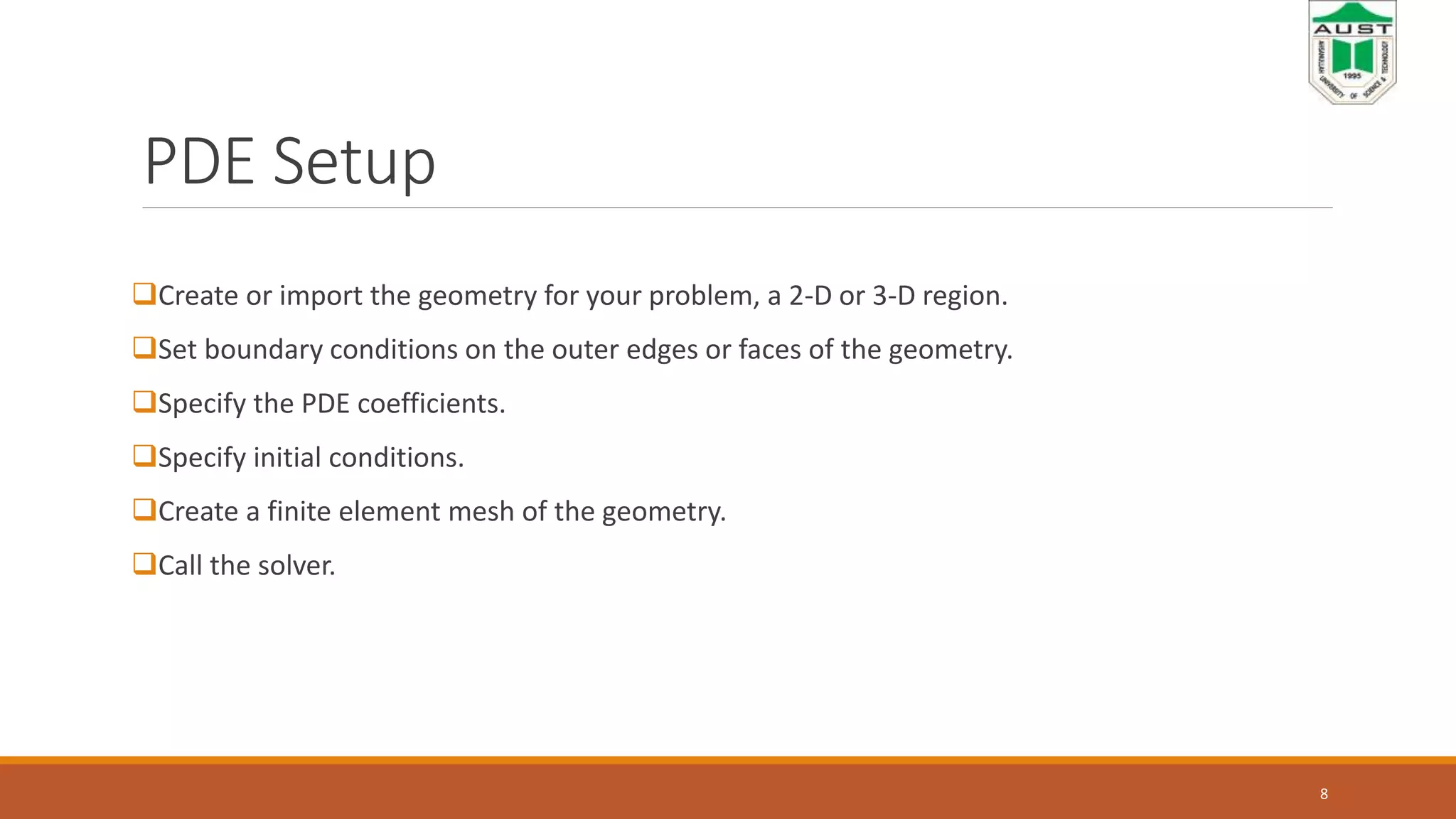 Presentation on Matlab pde toolbox | PPTX
