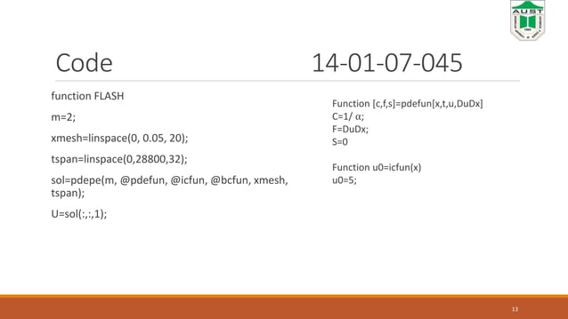 Presentation On Matlab Pde Toolbox Pptx Physics Science