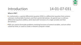 Presentation on Matlab pde toolbox | PPTX