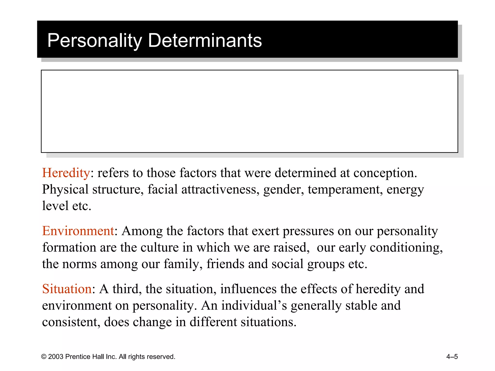 Presentation On Personality | PPS