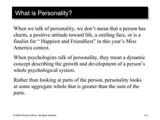 Presentation On Personality | PPS