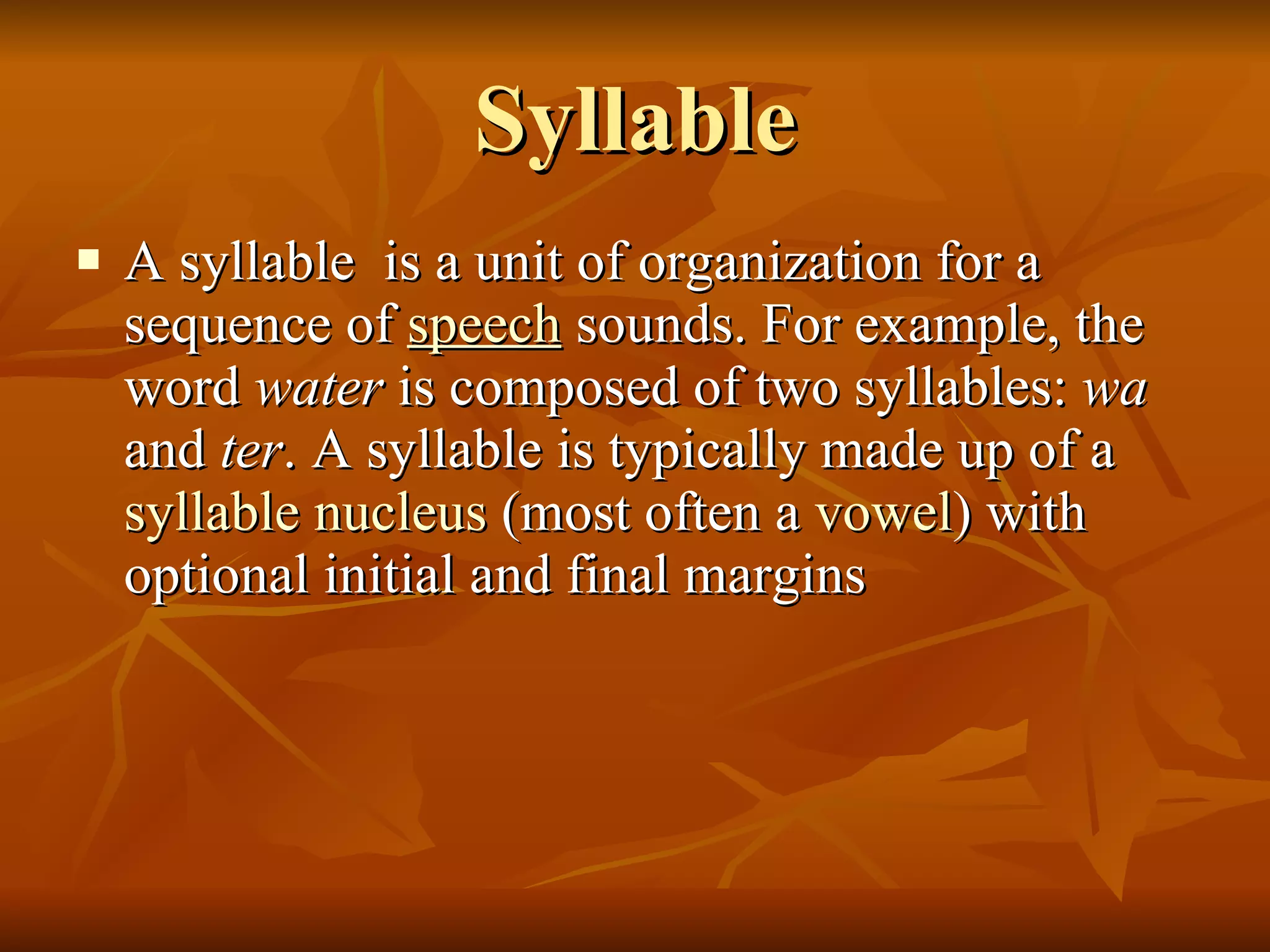 Presentation On Weak Syllables | PPT