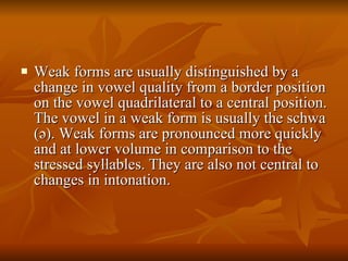 Presentation On Weak Syllables | PPT