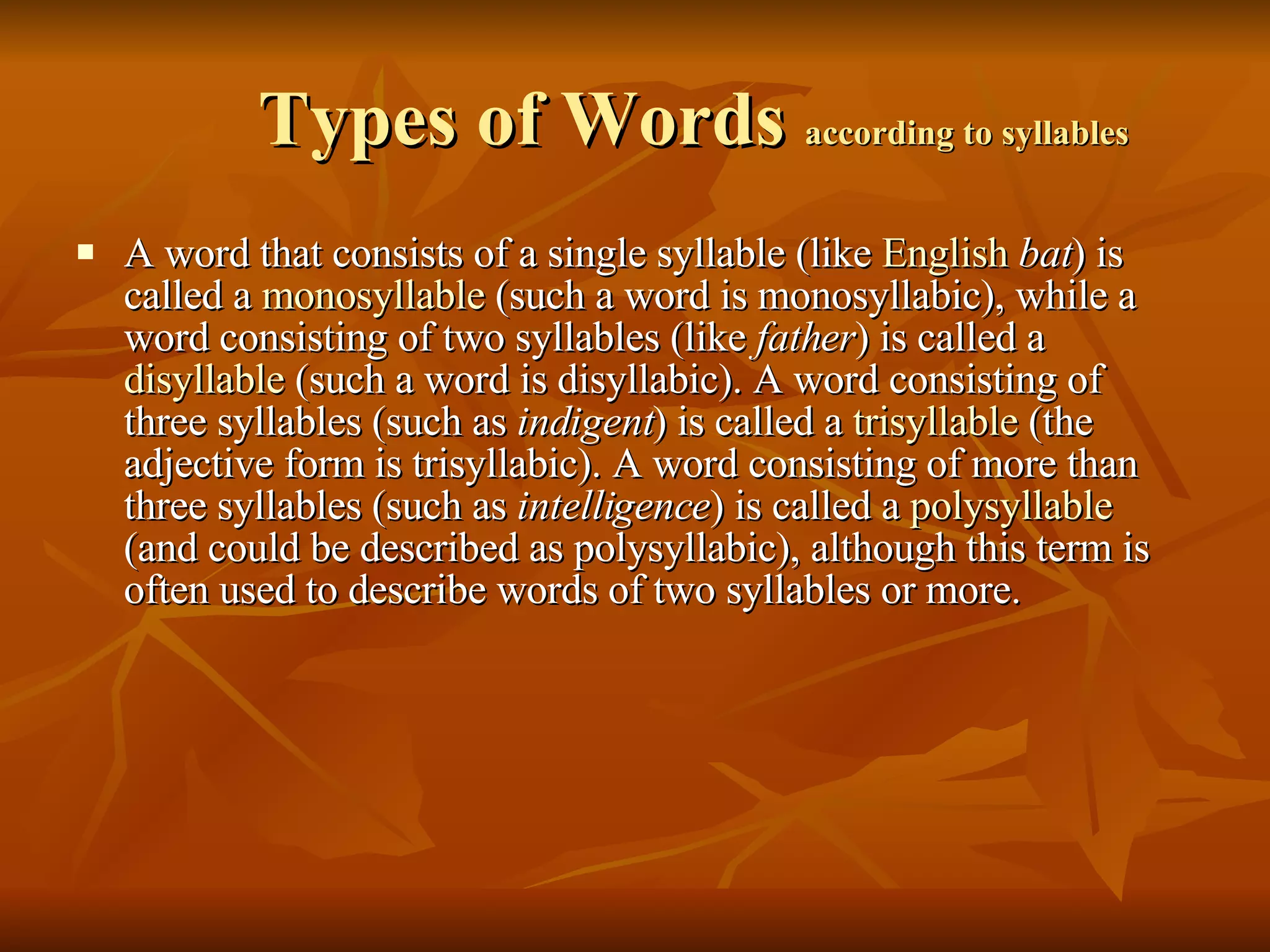 Presentation On Weak Syllables | PPT