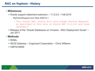 Presentation oracle rac on vsphere 5 | PPT