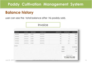 PADDY CULTIVATION MANAGEMENT SYSTEM | PPTX
