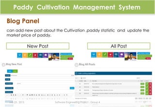 PADDY CULTIVATION MANAGEMENT SYSTEM | PPTX