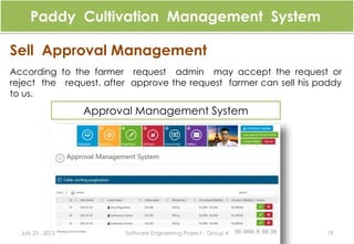 PADDY CULTIVATION MANAGEMENT SYSTEM | PPTX