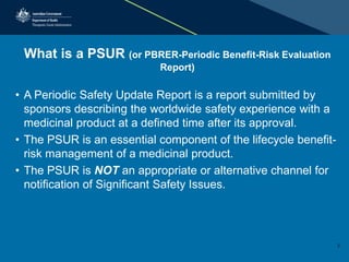 Presentation: Periodic safety update reports | PPTX